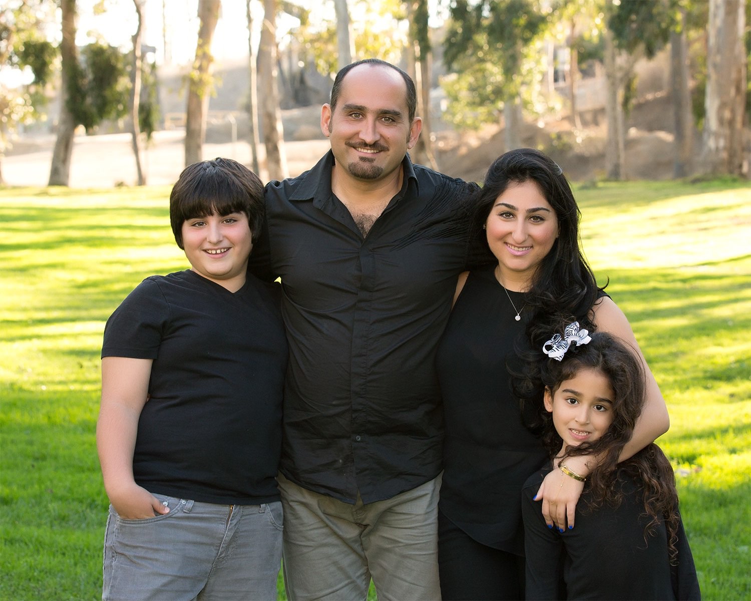 Family of Five in the Park