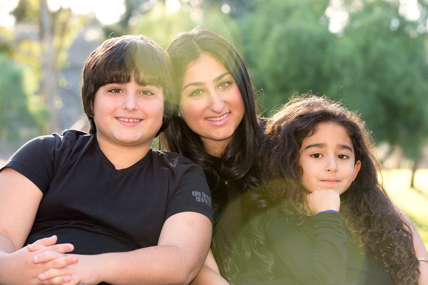 Family of Five in the Park