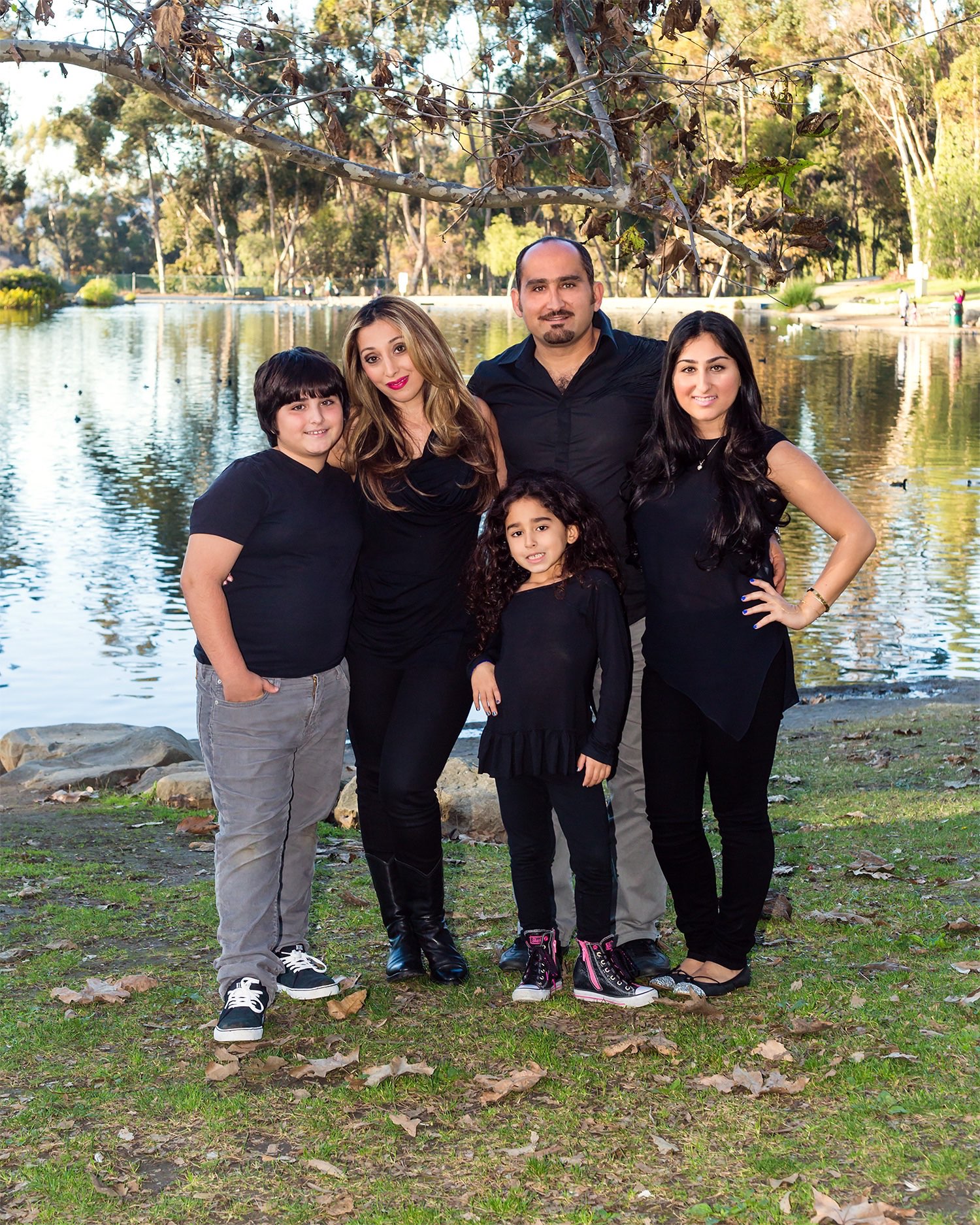 Family of Five in the Park